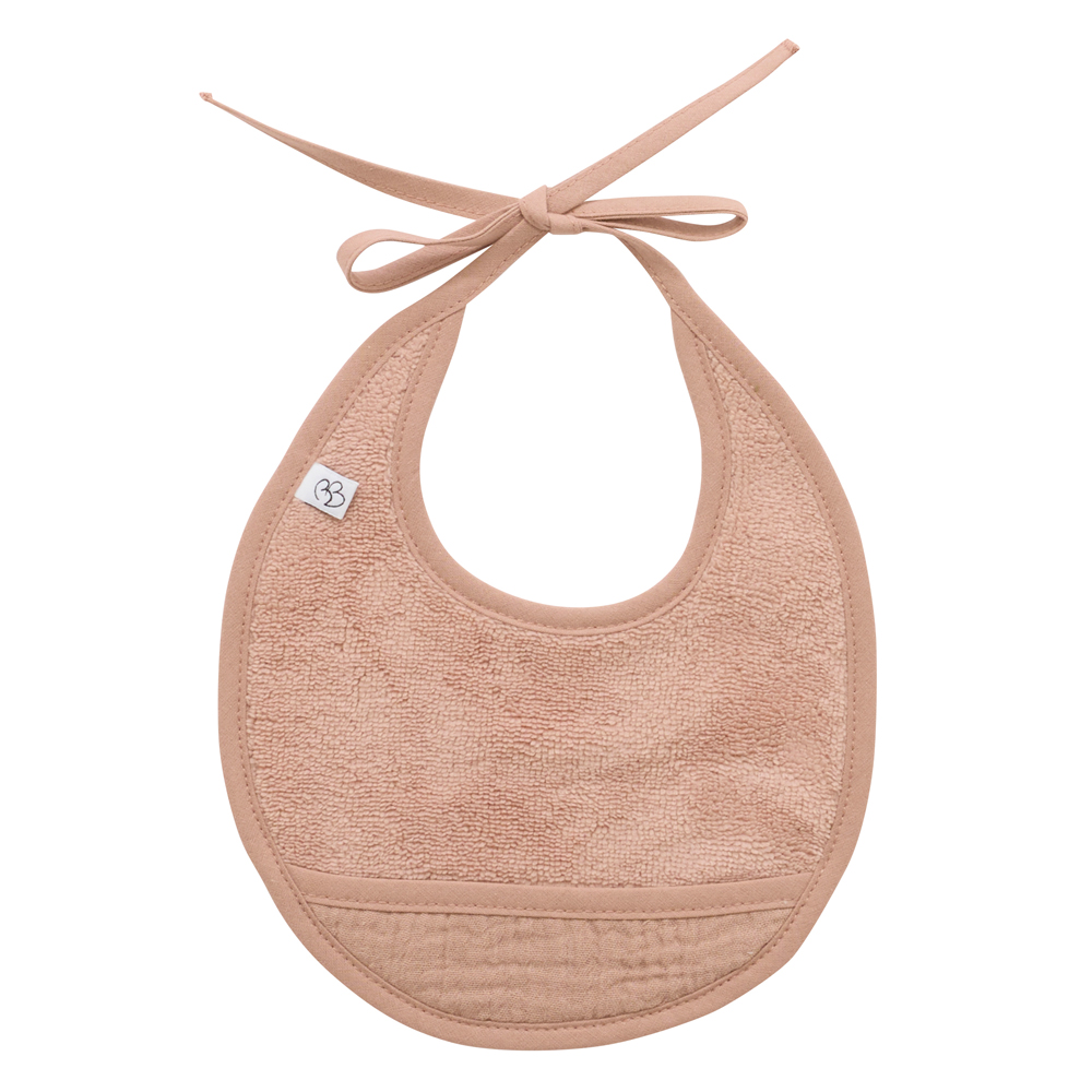 Bavoir naissance bi-matière Mocha - Mix & Match - BB&Co